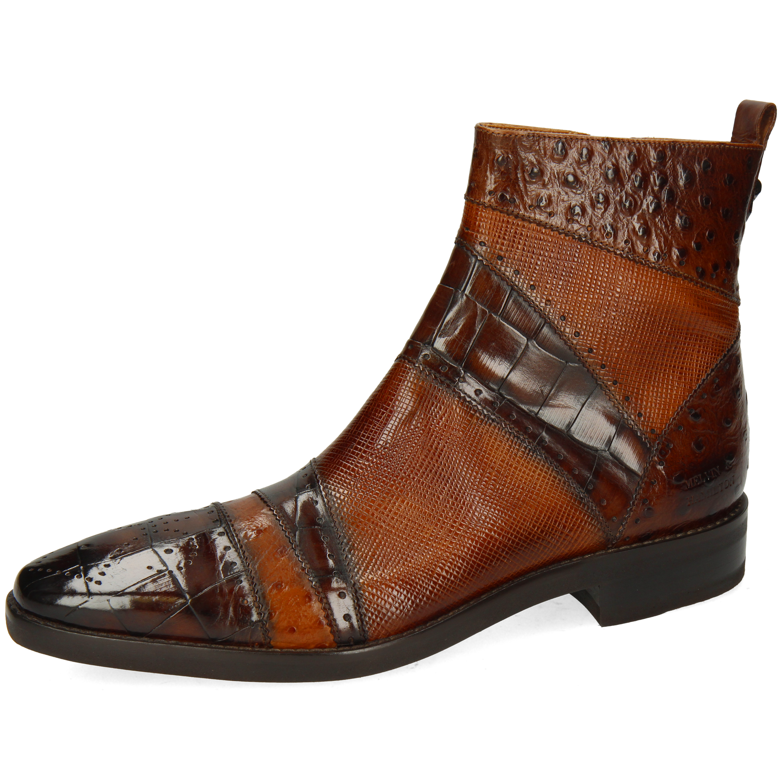 Elvis 26 Turtle Mid Brown Ostrich – Melvin & Hamilton